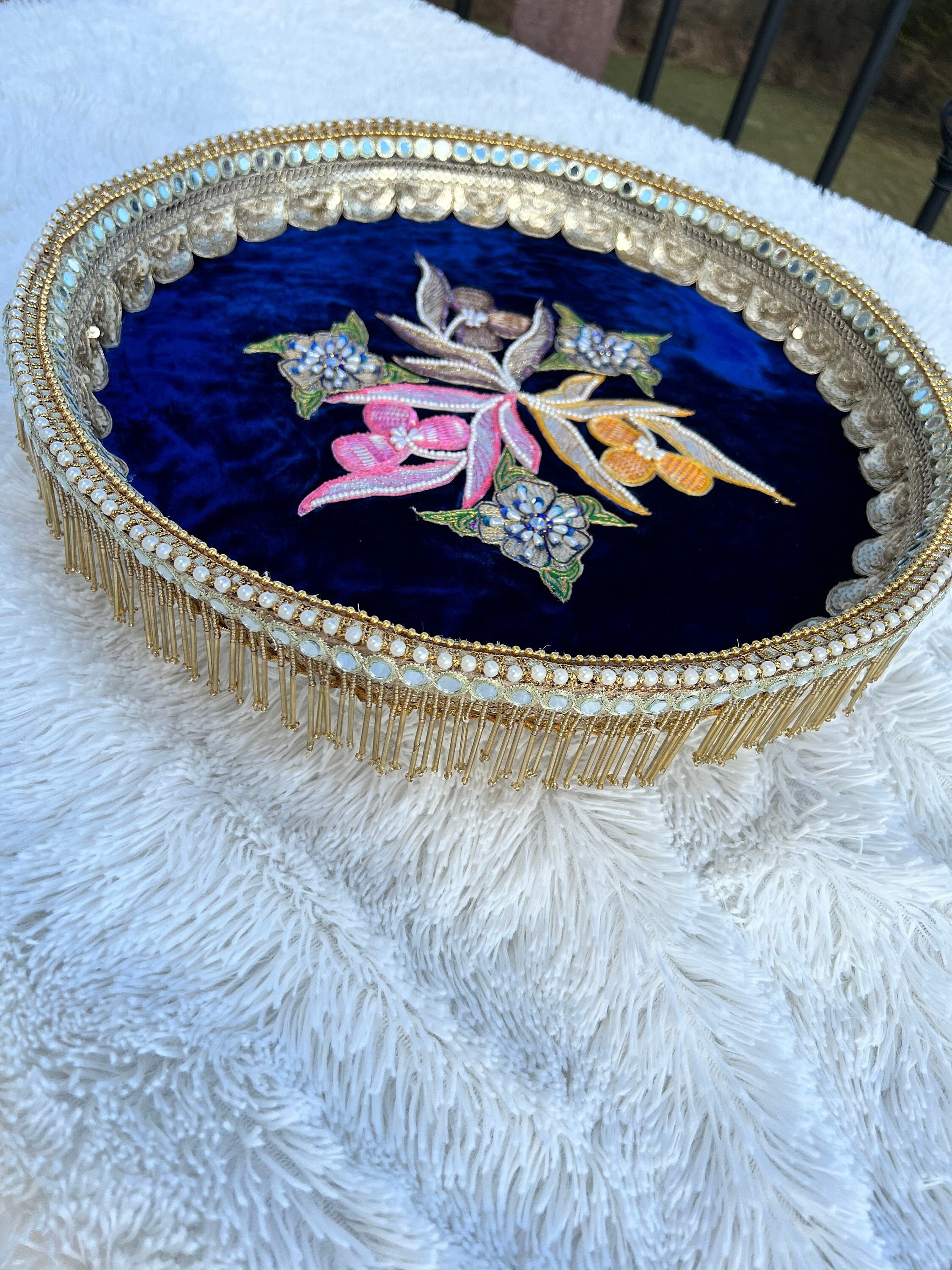 VELVET Indian Wedding Tray, Henna Cones Tray,indian Wedding Decor ...
