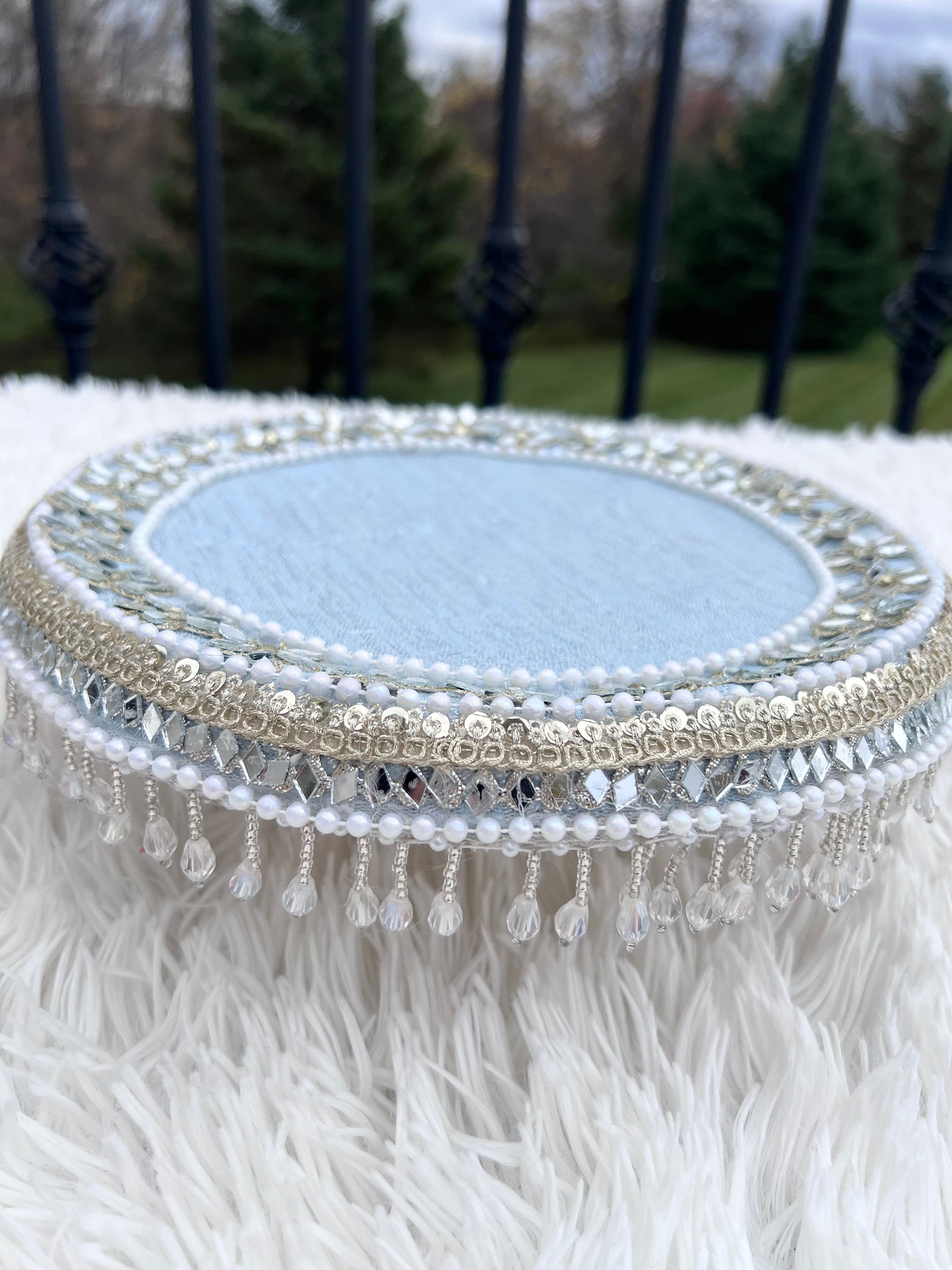 Baby Blue Wedding Ring Plate Engagement/nikkah Ring Tray - Etsy