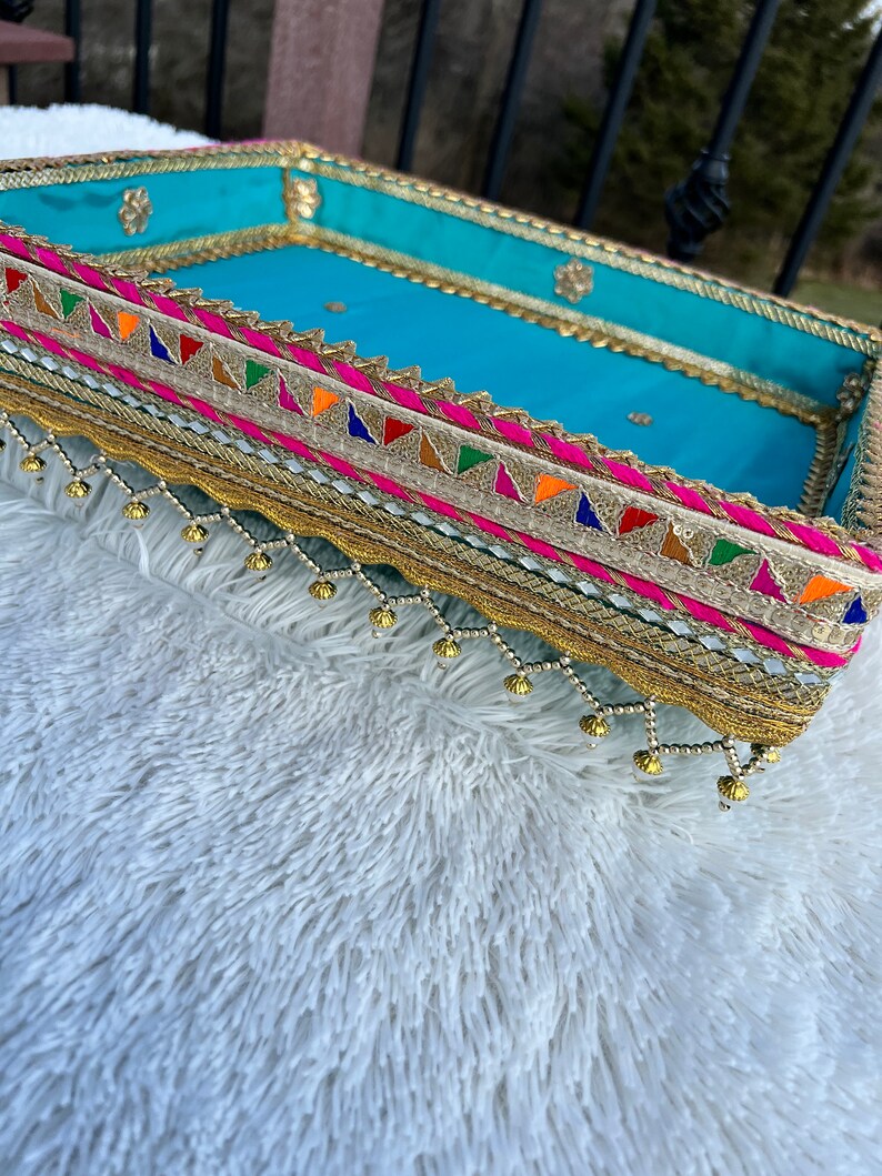 Gota Patti Wedding Tray, Henna Cones Tray, Indian Wedding Decor, Mehndi ...
