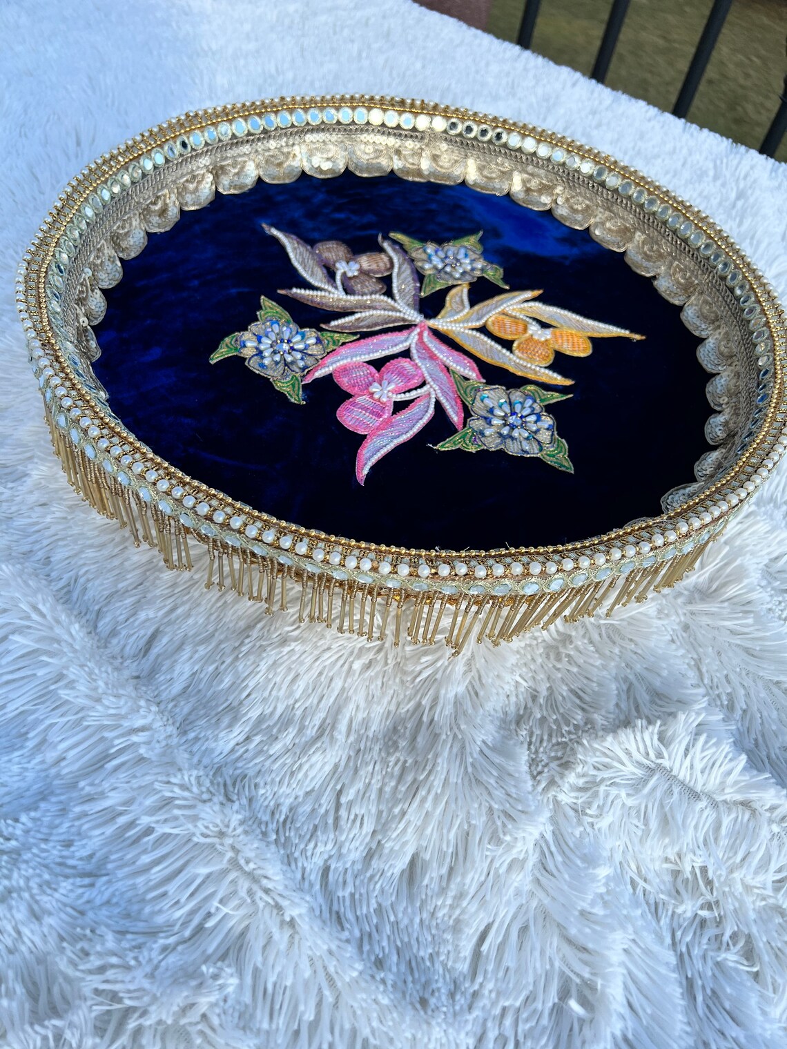 VELVET Indian Wedding Tray, Henna Cones Tray,indian Wedding Decor ...