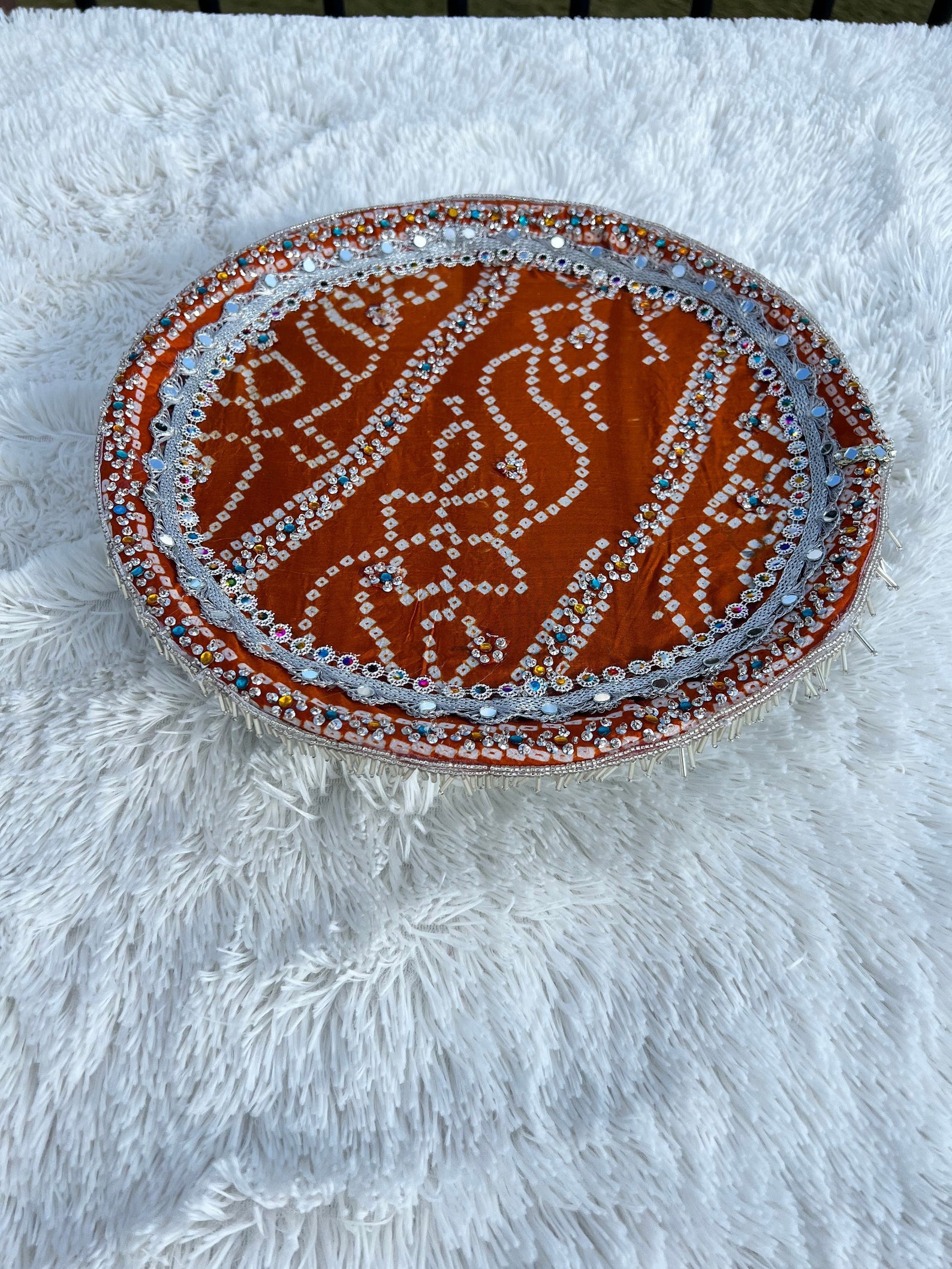 Bandhani Indian Wedding Tray, Henna Cones Tray, Indian Wedding Decor ...