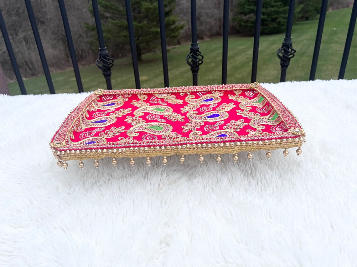 RED Indian Wedding Tray, Henna Cones Tray, Indian Wedding Decor, Mehndi ...