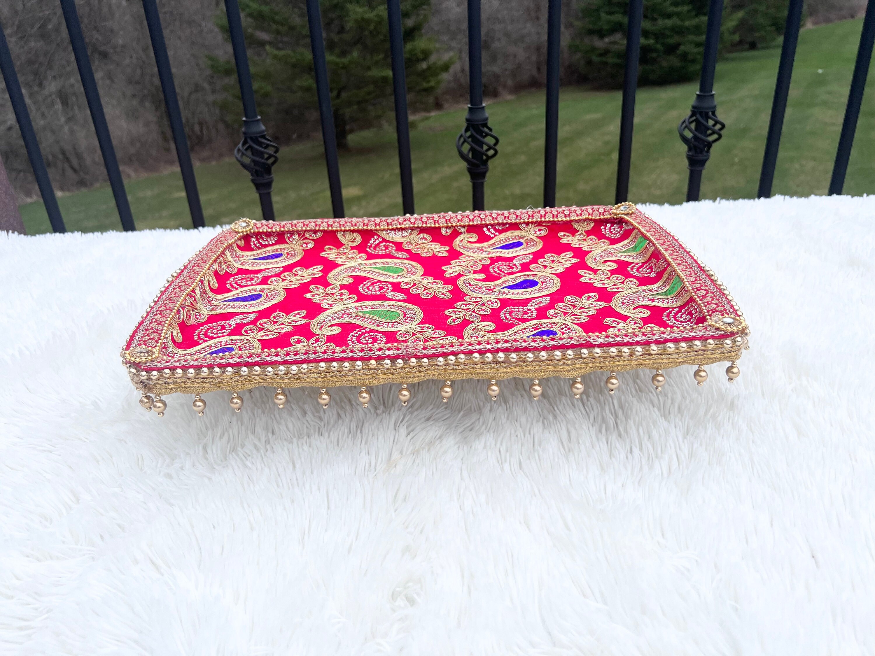 RED Indian Wedding Tray, Henna Cones Tray, Indian Wedding Decor, Mehndi ...