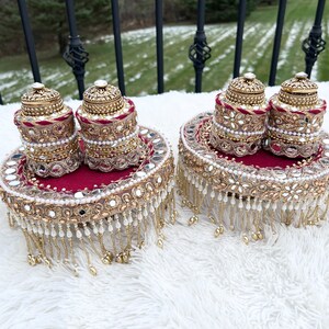 RED Sequin Wedding Ring Plate, Engagement/nikkah Ring Tray,engagement ...