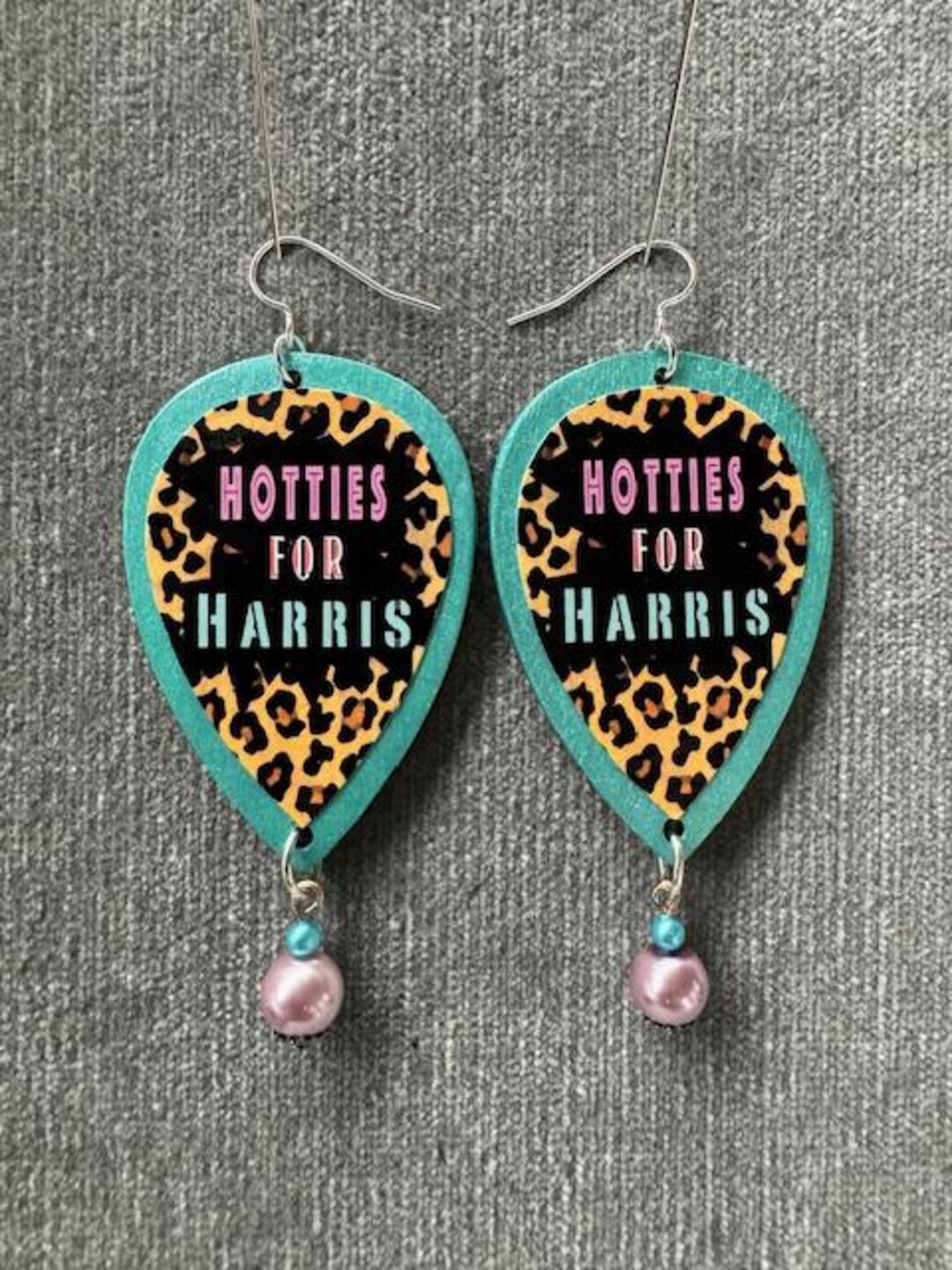 Kamala Harris Turquoise Earrings hotties for Harris President Dangles ...