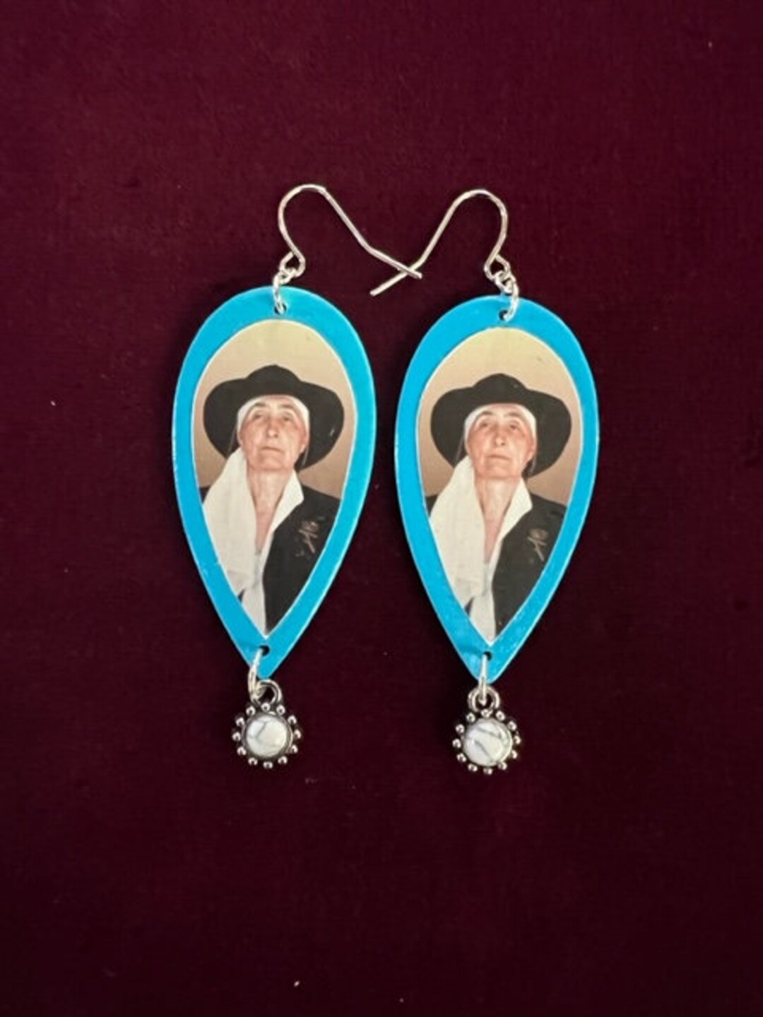 Georgia O'keeffe Blue Artistic Inverted Teardrop Oval - Etsy