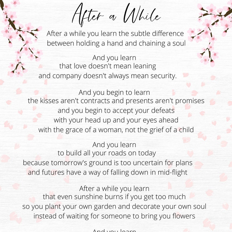 Poem Prints Growth - Etsy