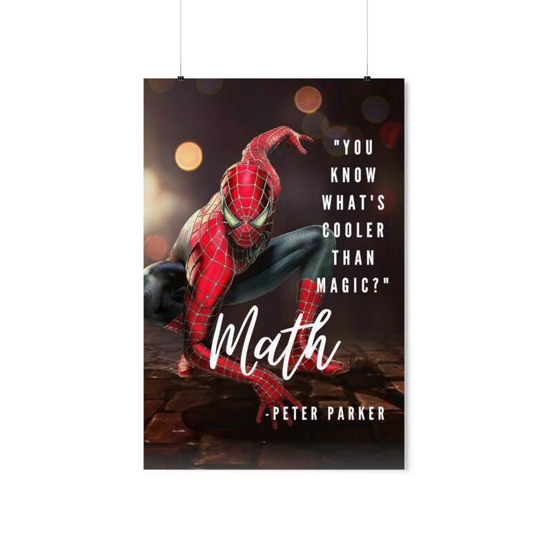 Spider-man Math Poster - Etsy