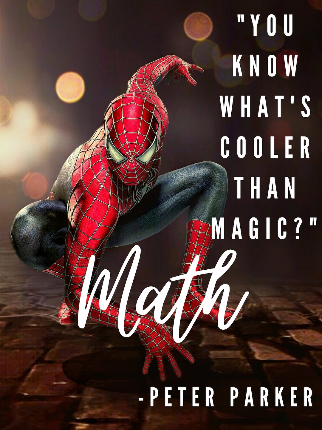 Spiderman Math Quote - Etsy