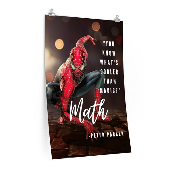 Spider-man Math Poster - Etsy