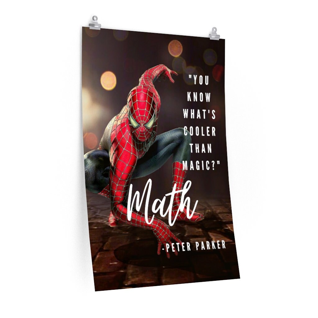Spider-man Math Poster - Etsy