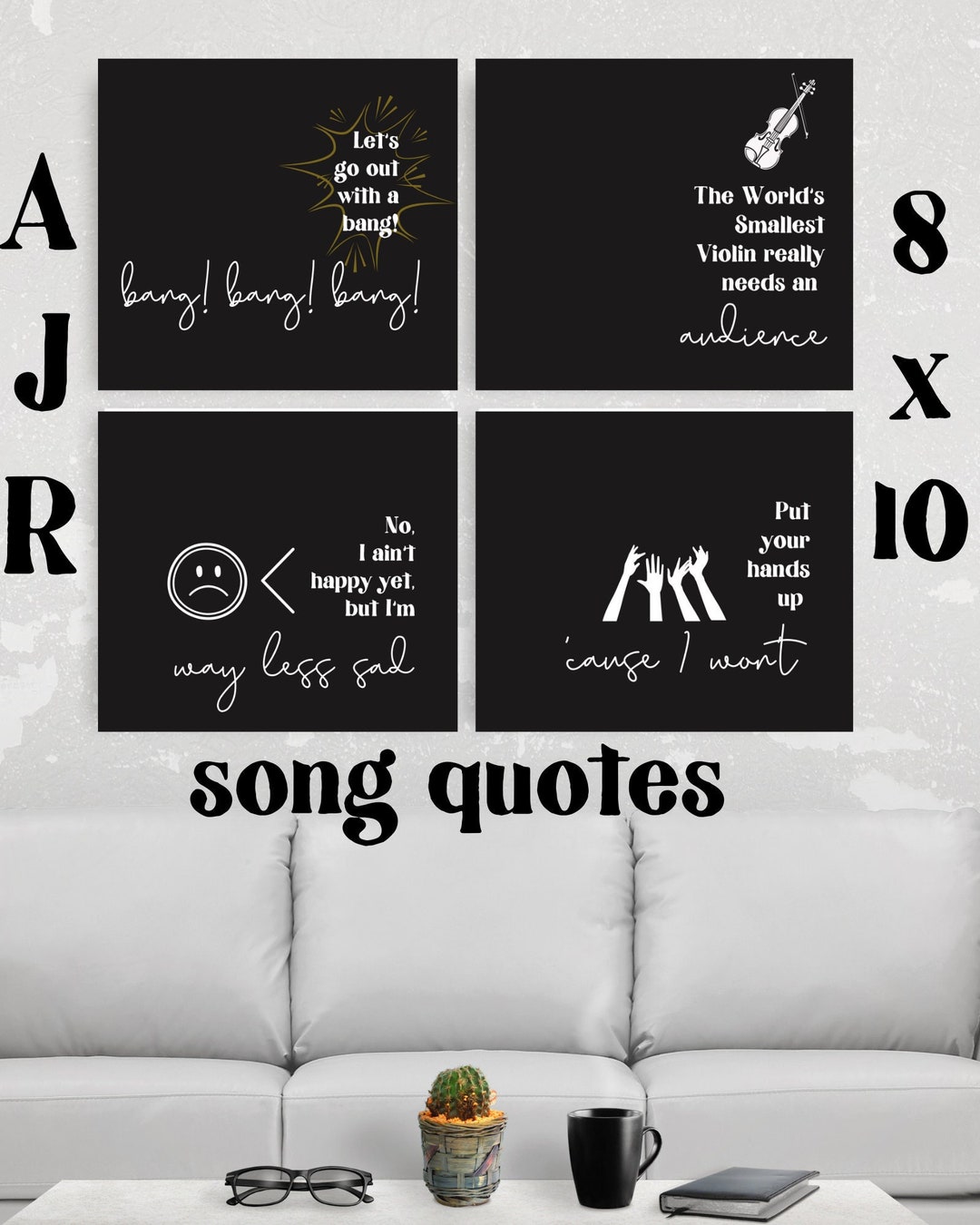 Ajr Song Quotes Instant Download 4 Prints Etsy