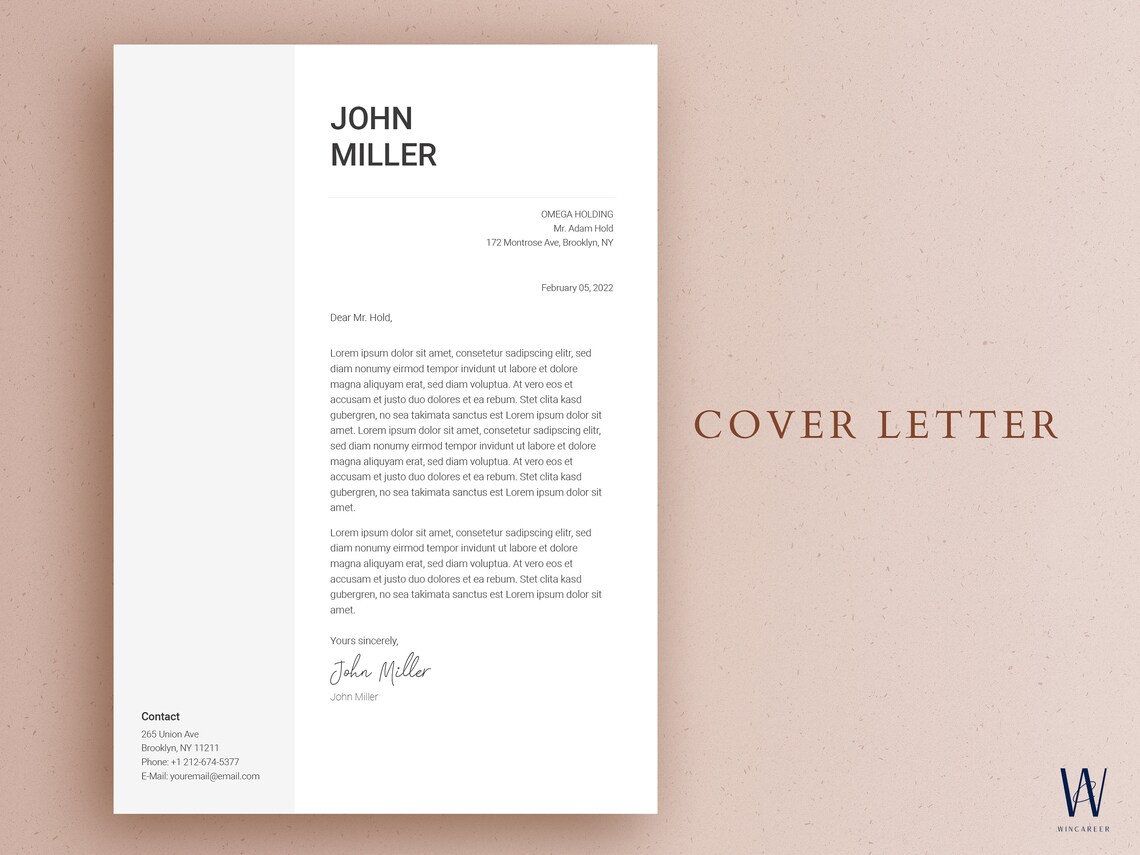 Resume Template Word & Pages, Resume With Cover Letter, CV Template ...