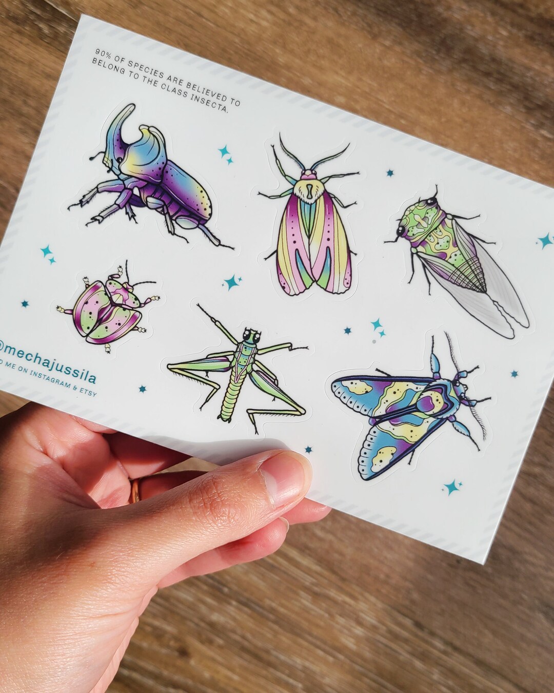 Little Colorful Bug Sticker Sheet - Etsy