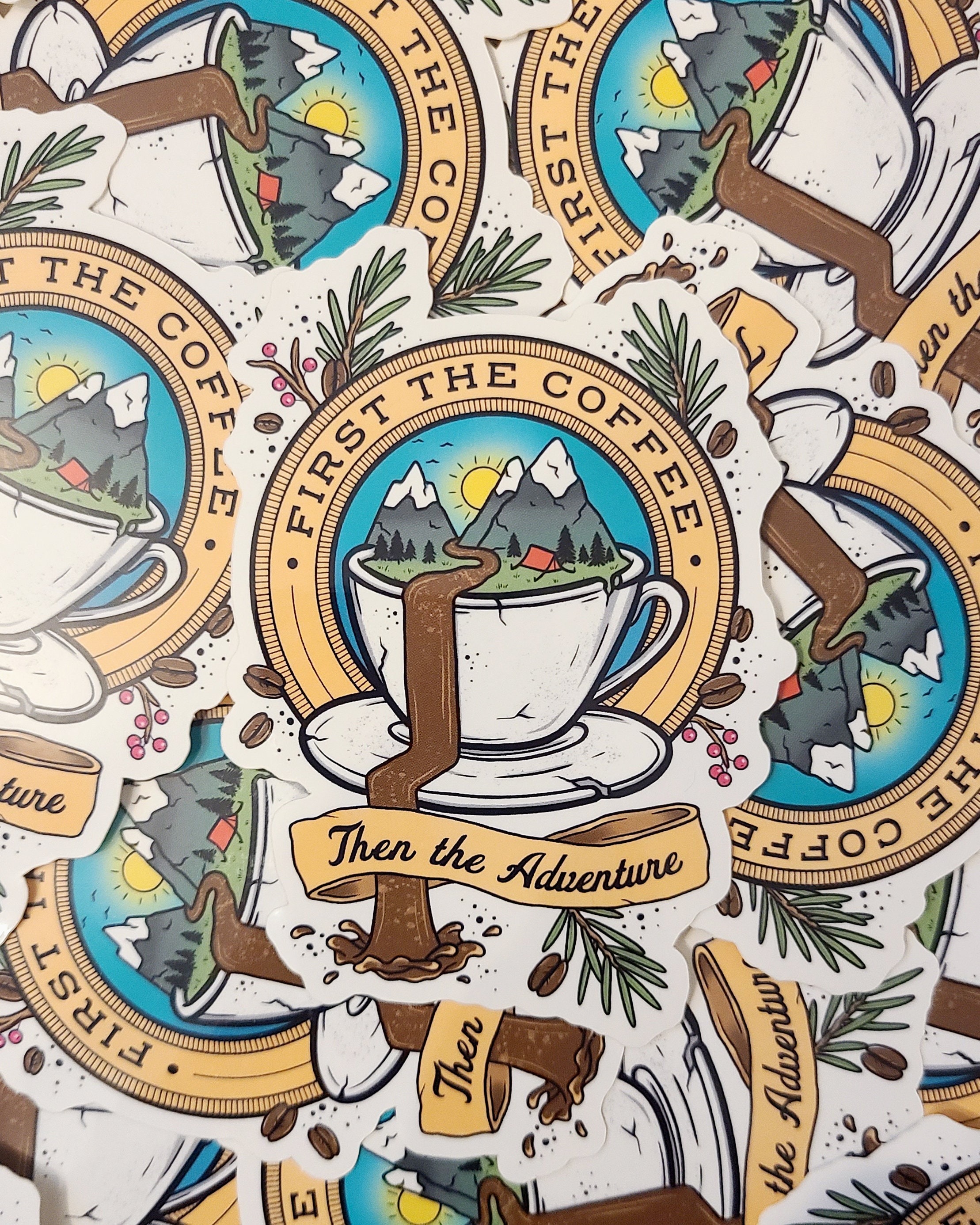 First the Coffee Then the Adventure. | Etsy