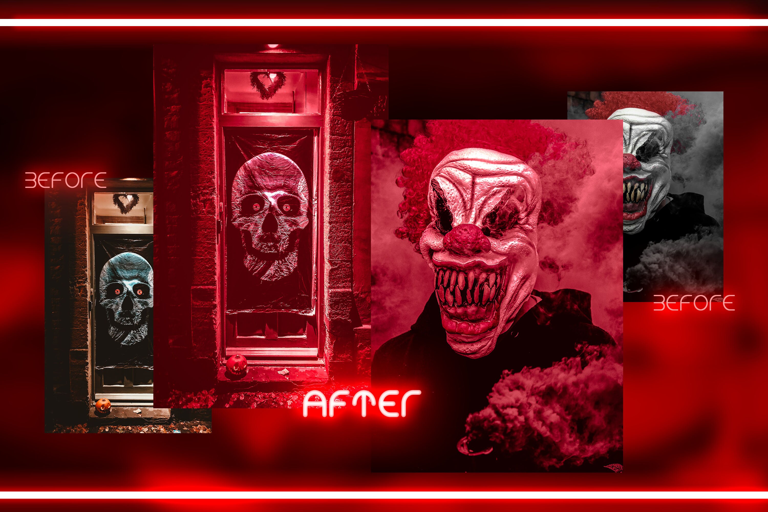 12 Photoshop Actions, Scary Light Ps Action, Spooky ACR Preset ...