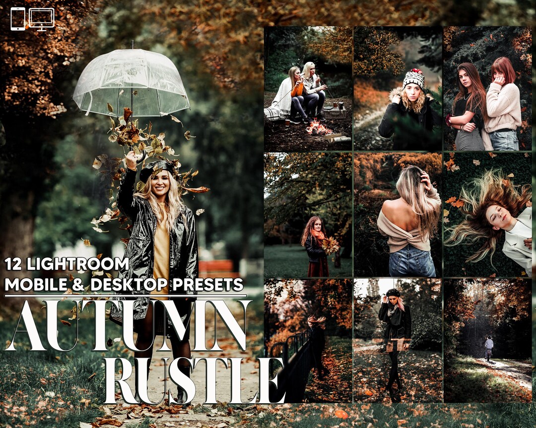 12 Atumn Rustle Lightroom Presets, Moody Mobile Editing, Beauty ...