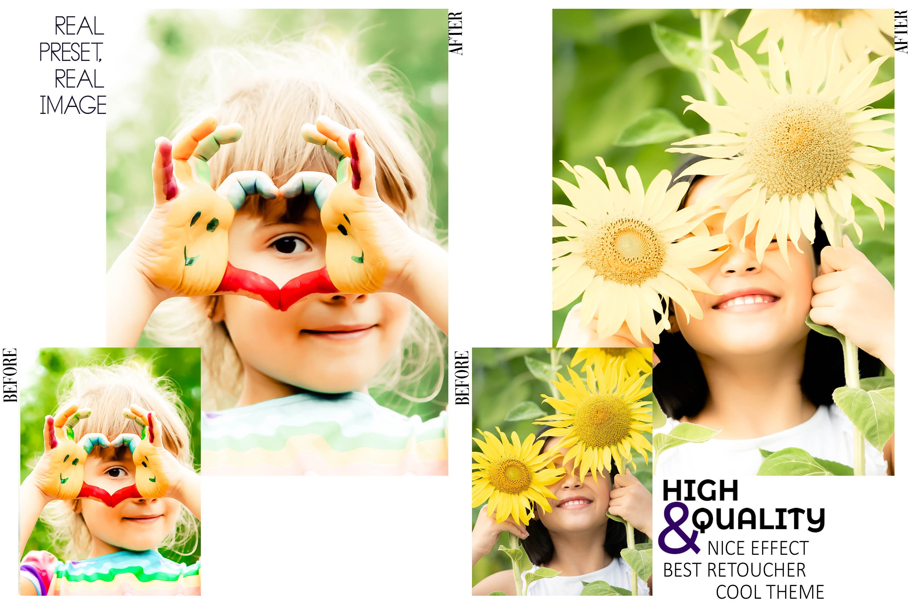 12 Photoshop Actions, Cute Kids Ps Action, Bright ACR Preset, Children ...