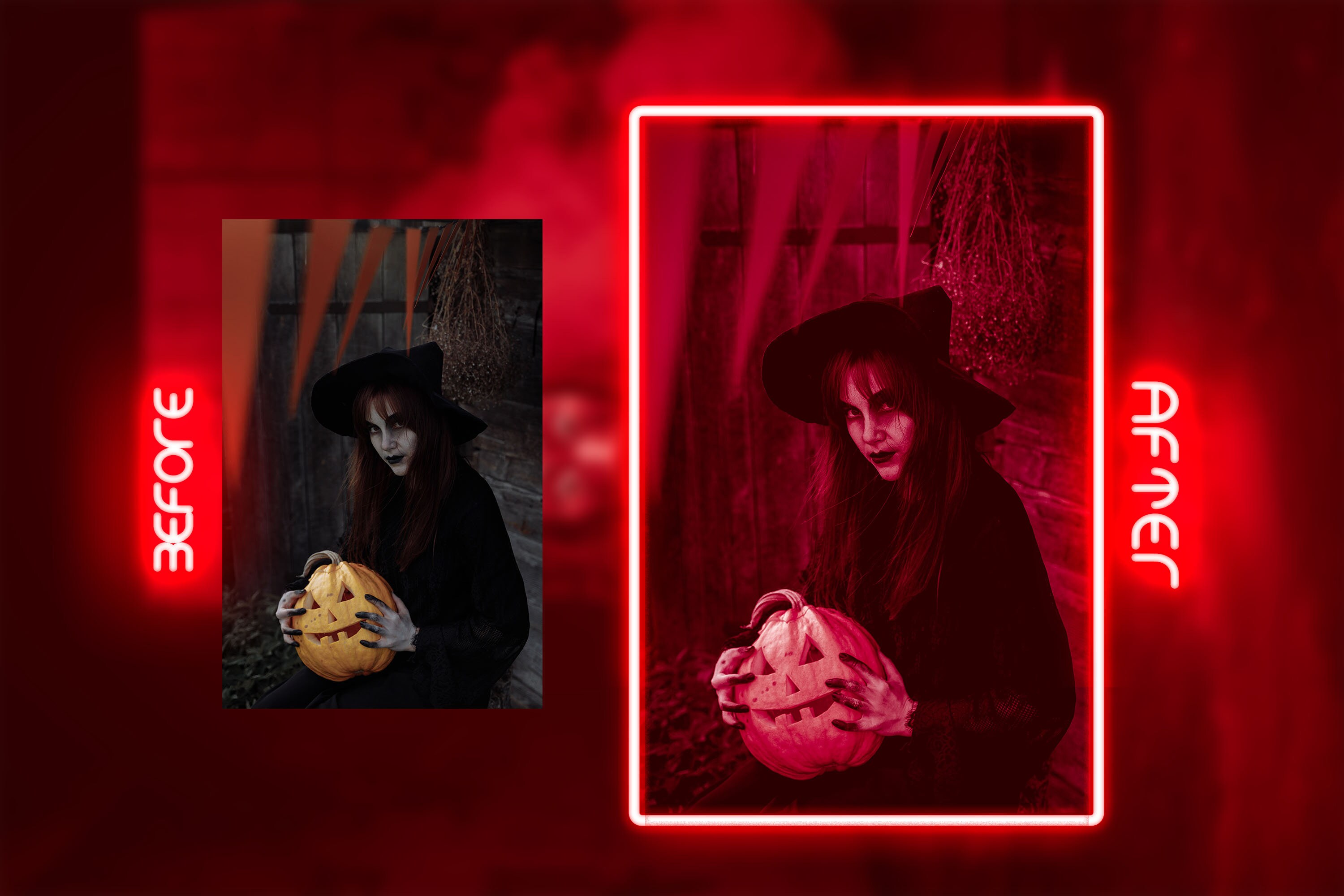 12 Photoshop Actions Scary Light Ps Action Spooky ACR - Etsy