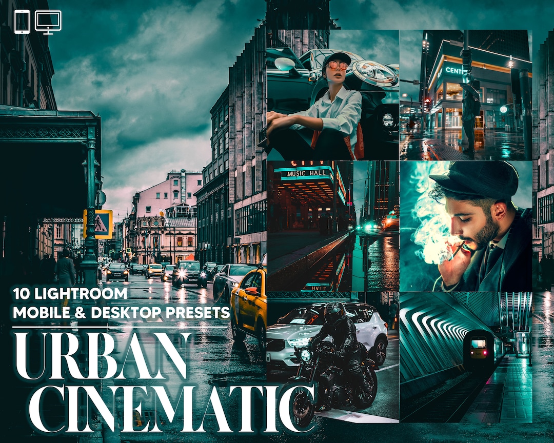 10 Urban Cinematic Lightroom Presets, Moody Film Mobile Preset, City ...