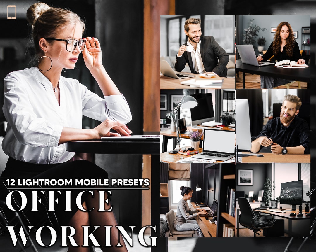12 Mobile Lightroom Presets, Office Working Mobile Preset, Business Filter, Corporate Preset ...