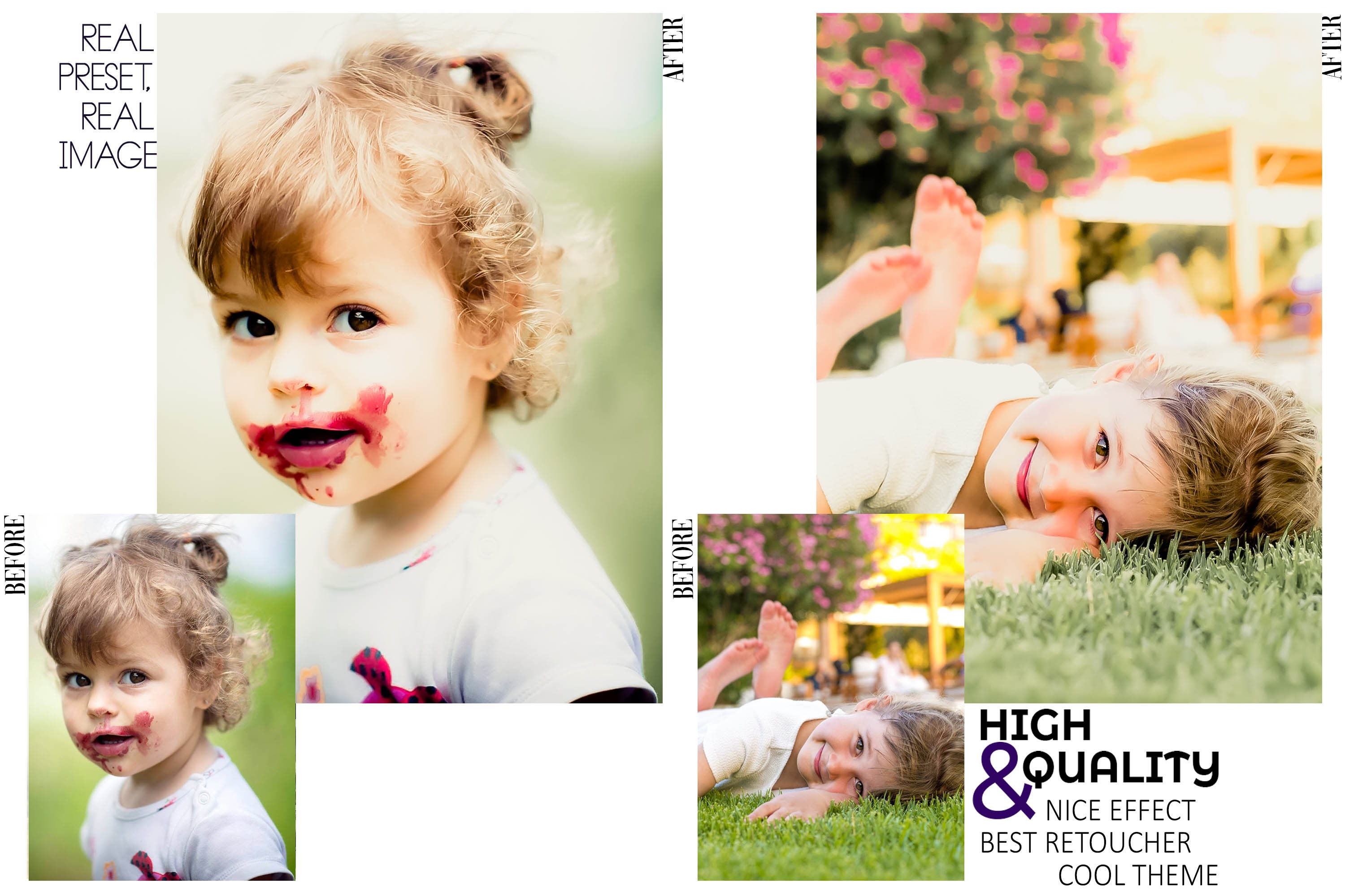 12 Photoshop Actions, Cute Kids Ps Action, Bright ACR Preset, Children ...