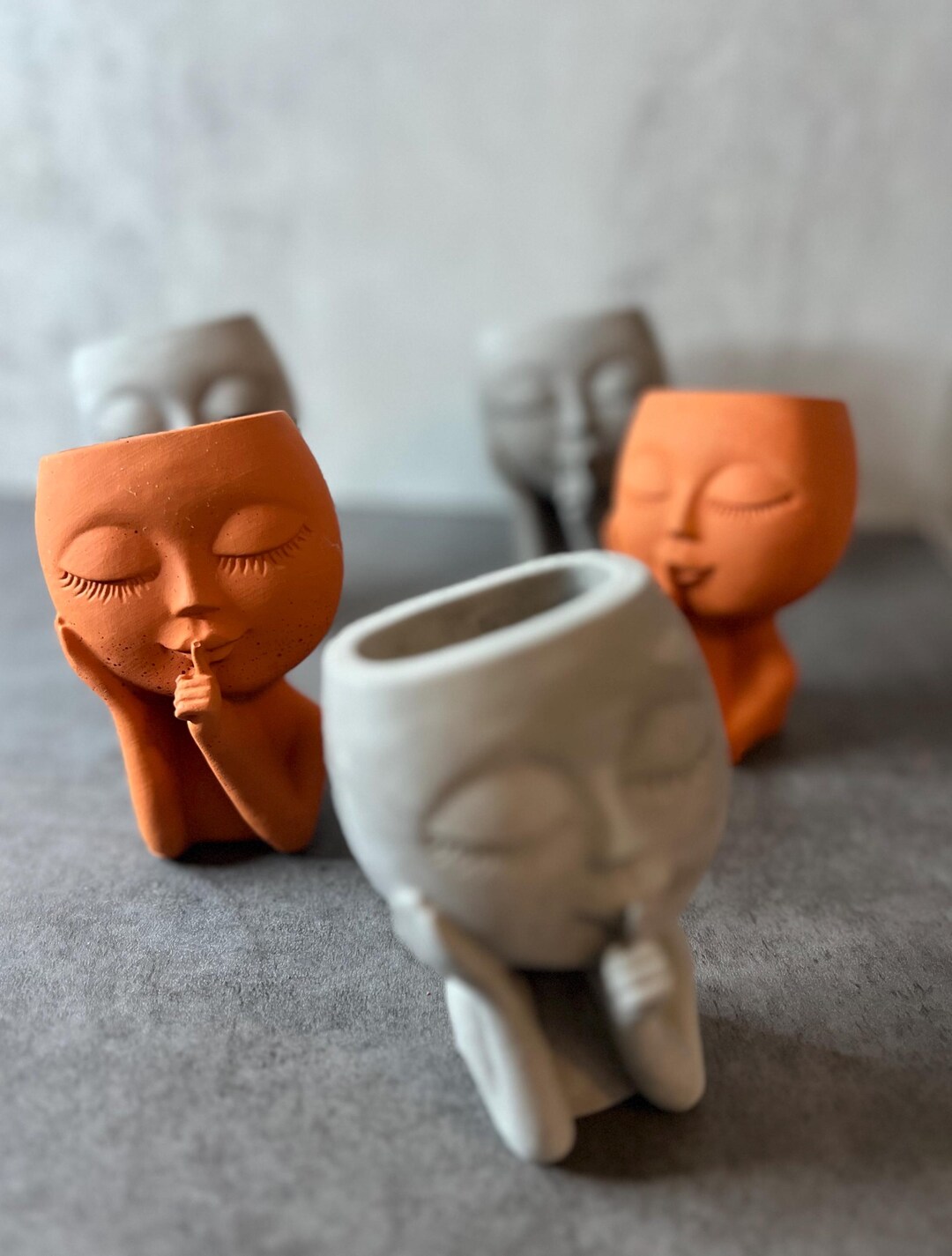 Concrete Girl | Concrete Planter | Concrete Lady | Goddess Plant | Mini ...