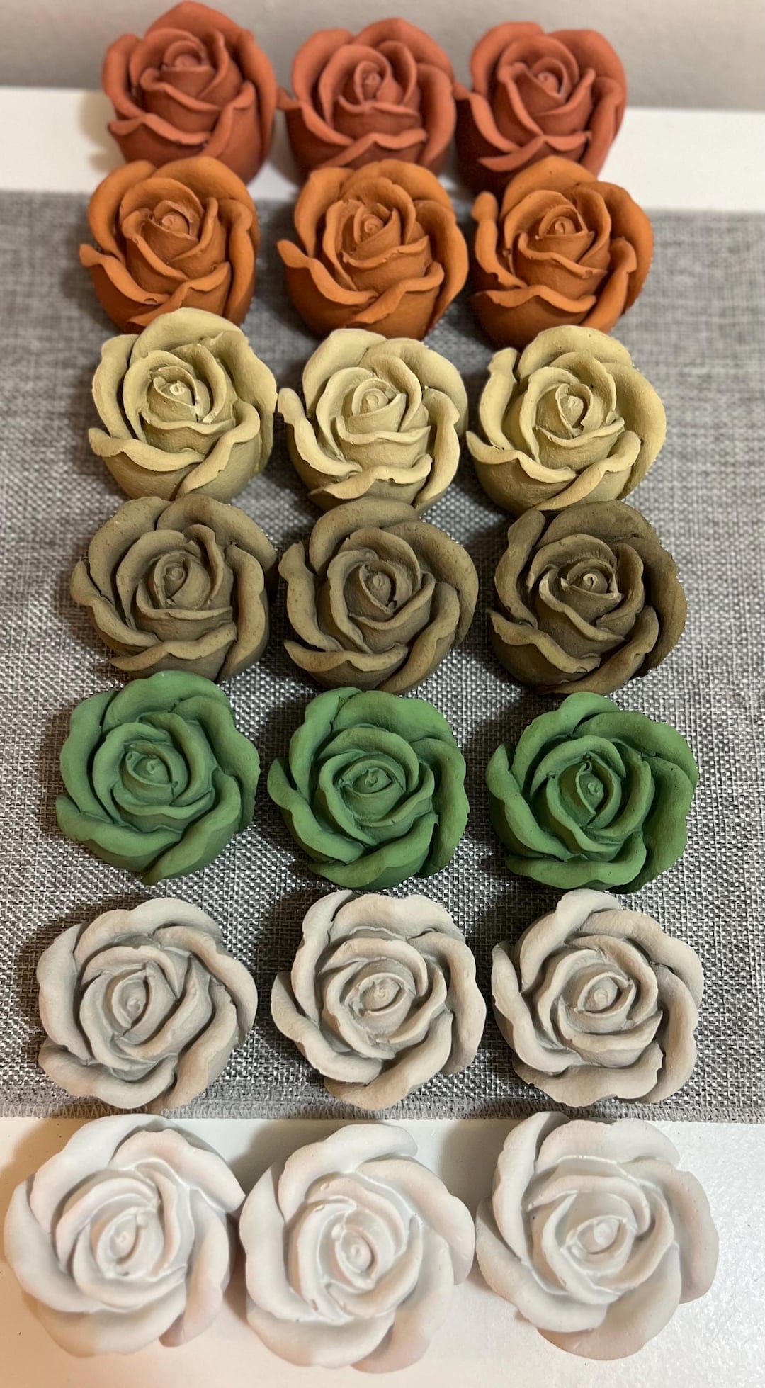 Cement Roses | Fractured Rose | Frayed Rose| Fake Flowers | Fake Plants ...