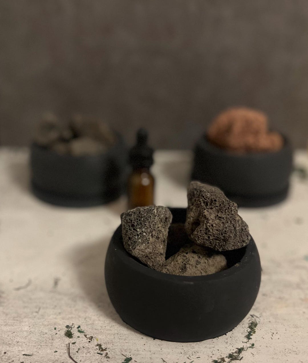 Lava Rock Essential Oil Diffuser: Cement Bowl Aromatherapy - Etsy