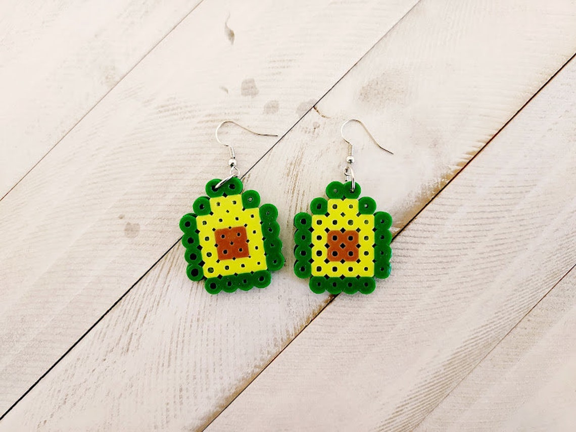 Food Dangle Earrings | Perler Bead Earrings | Gift for Her | Food ...