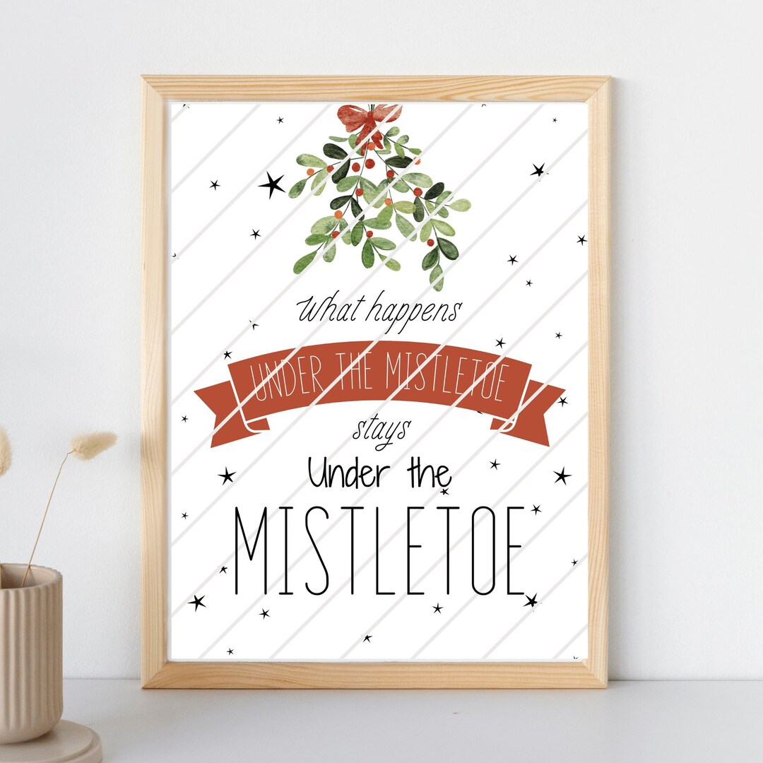 Poster Mistletoe | Christmas Poster | Funny Christmas Card | Printable ...