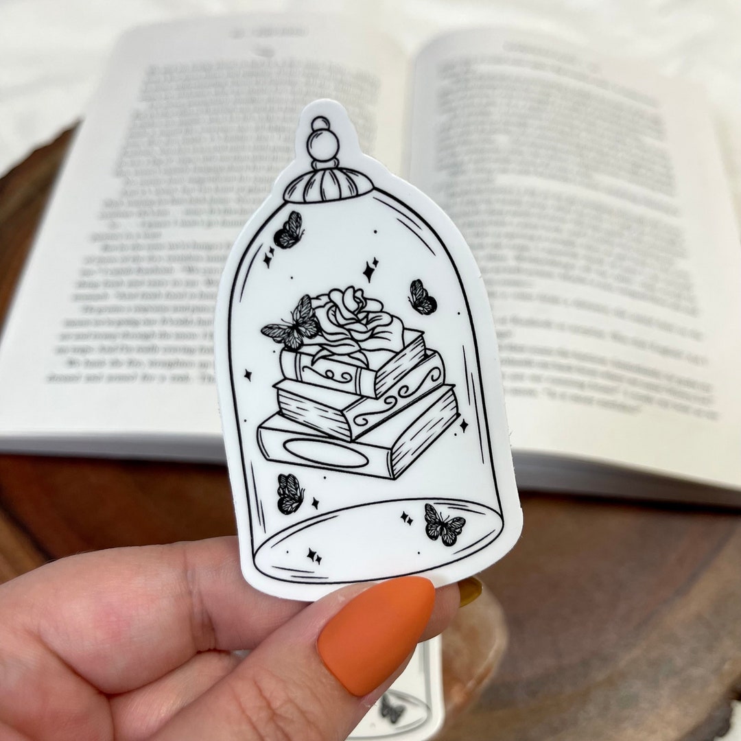 The Enchanted Book Stack, Bookish Sticker, Kindle Case Sticker ...