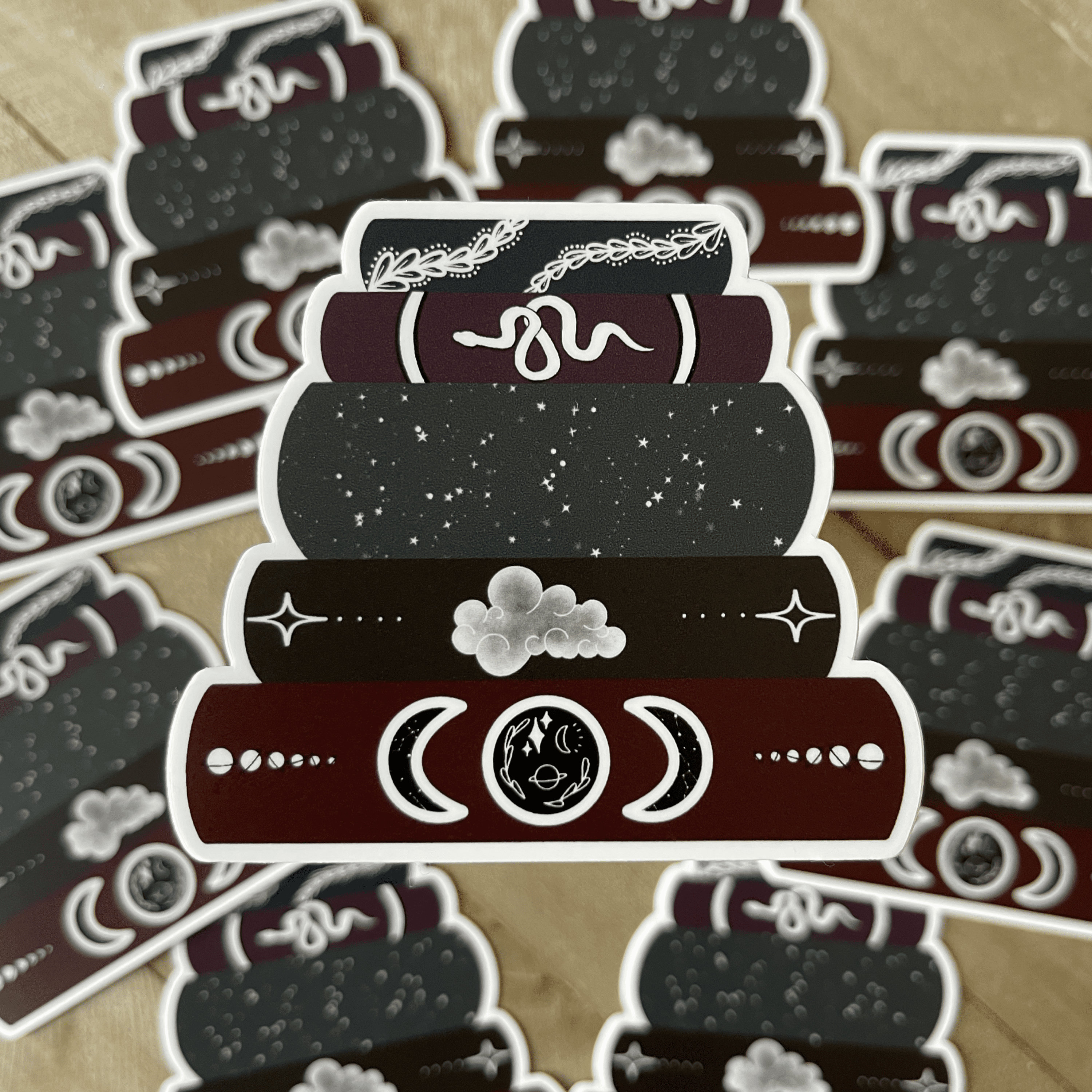 Magic Book Stack Sticker Bookish Sticker Kindle Sticker - Etsy