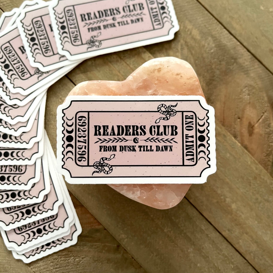 Readers Club Ticket Bookish Sticker Kindle Sticker Cute - Etsy