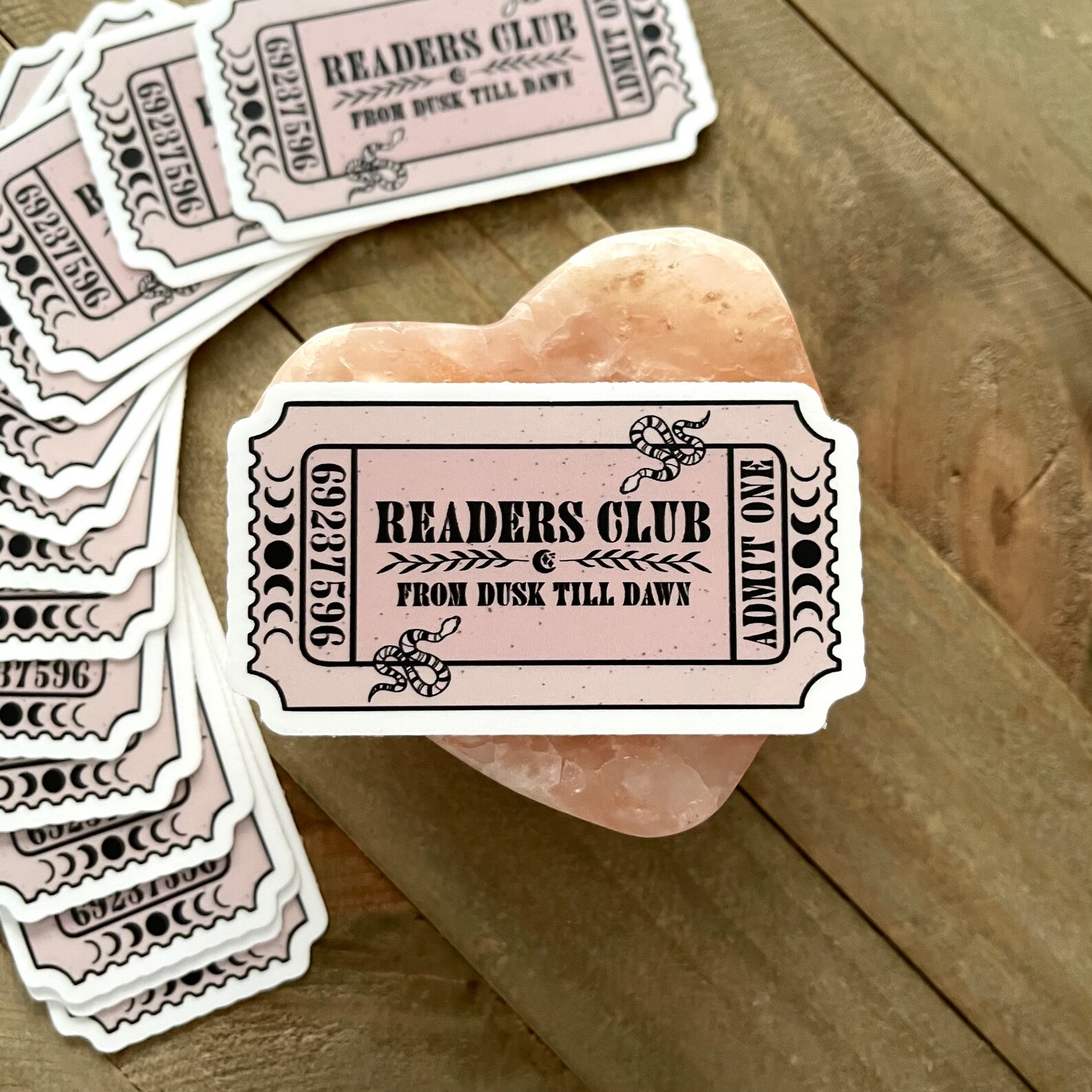 Readers Club Ticket Bookish Sticker Kindle Sticker Cute - Etsy