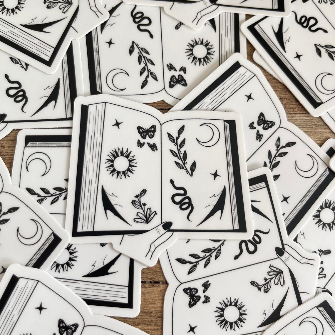 Fantasy Book Sticker Fantasy Art Waterproof Vinyl Sticker - Etsy