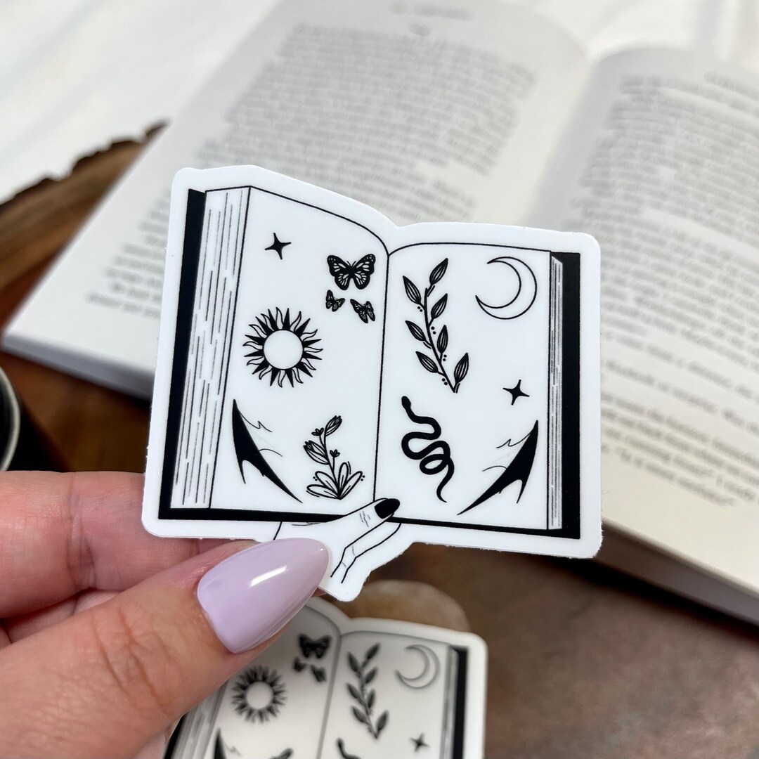 Fantasy Book Sticker Fantasy Art Waterproof Vinyl Sticker - Etsy