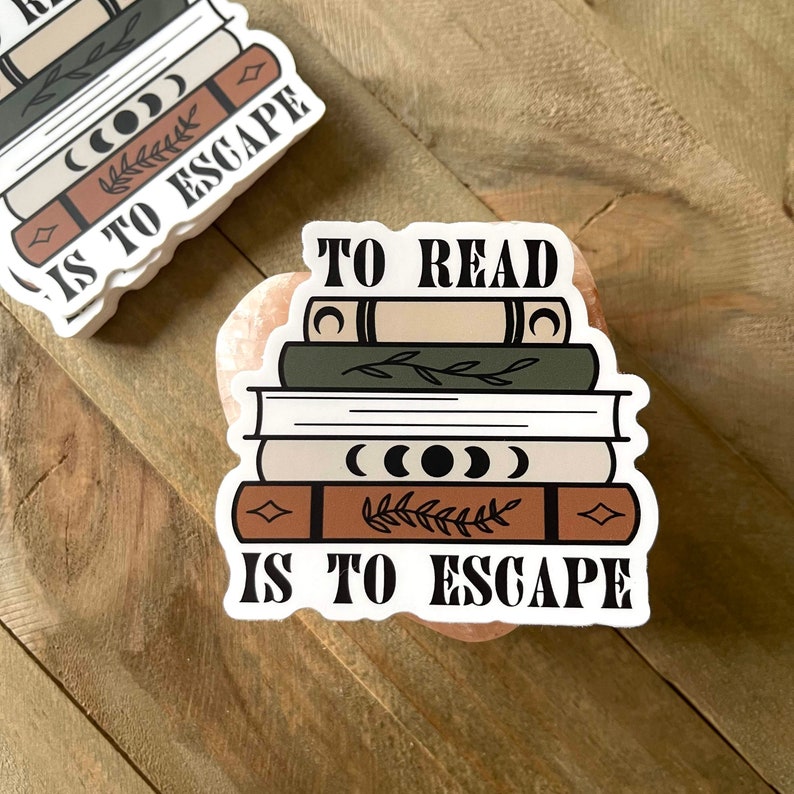 To Read is to Escape Bookish Sticker Kindle Stickers Cute - Etsy UK