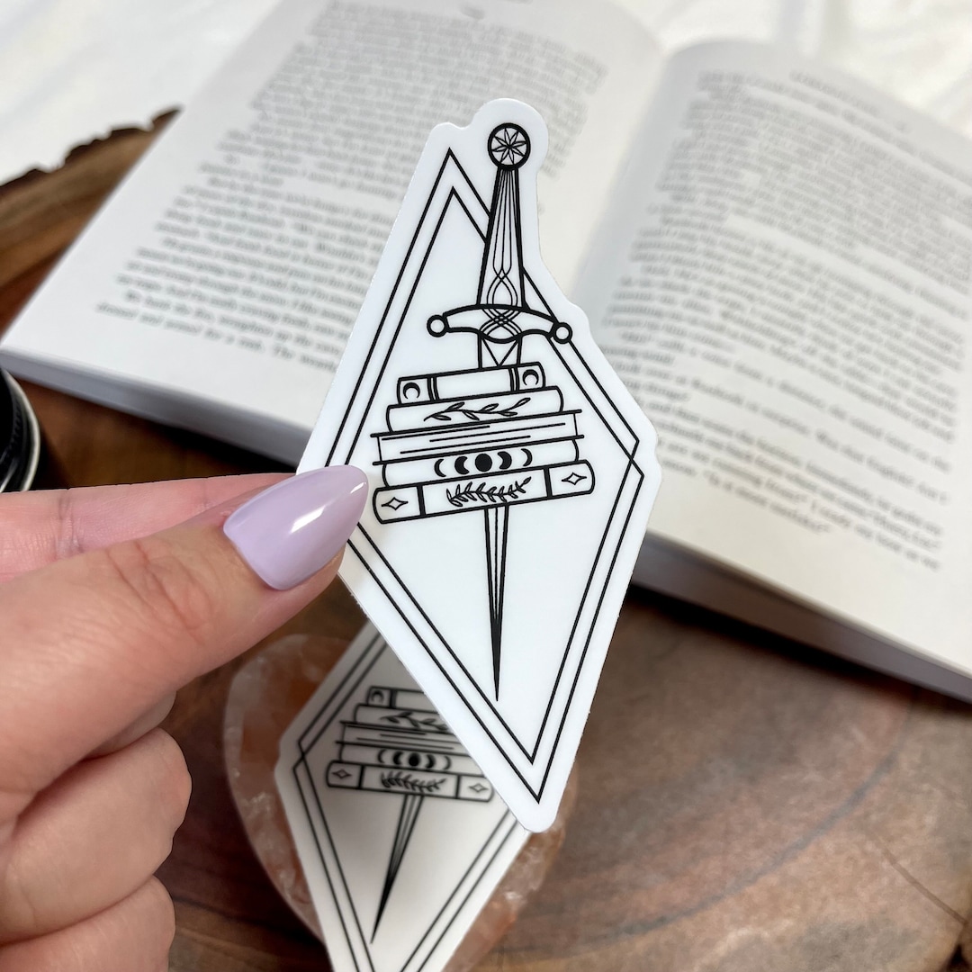 Sword Stack Sticker, Bookish Stickers, Stack of Books, Waterproof Vinyl ...