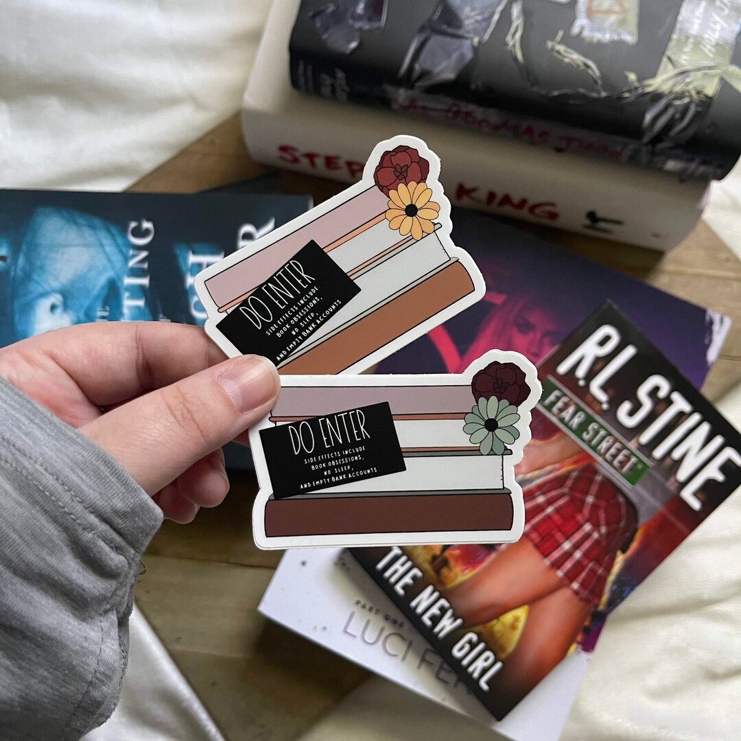 Book Stack Sticker, Bookish Stickers, Book Lover Gift, Waterproof Vinyl ...