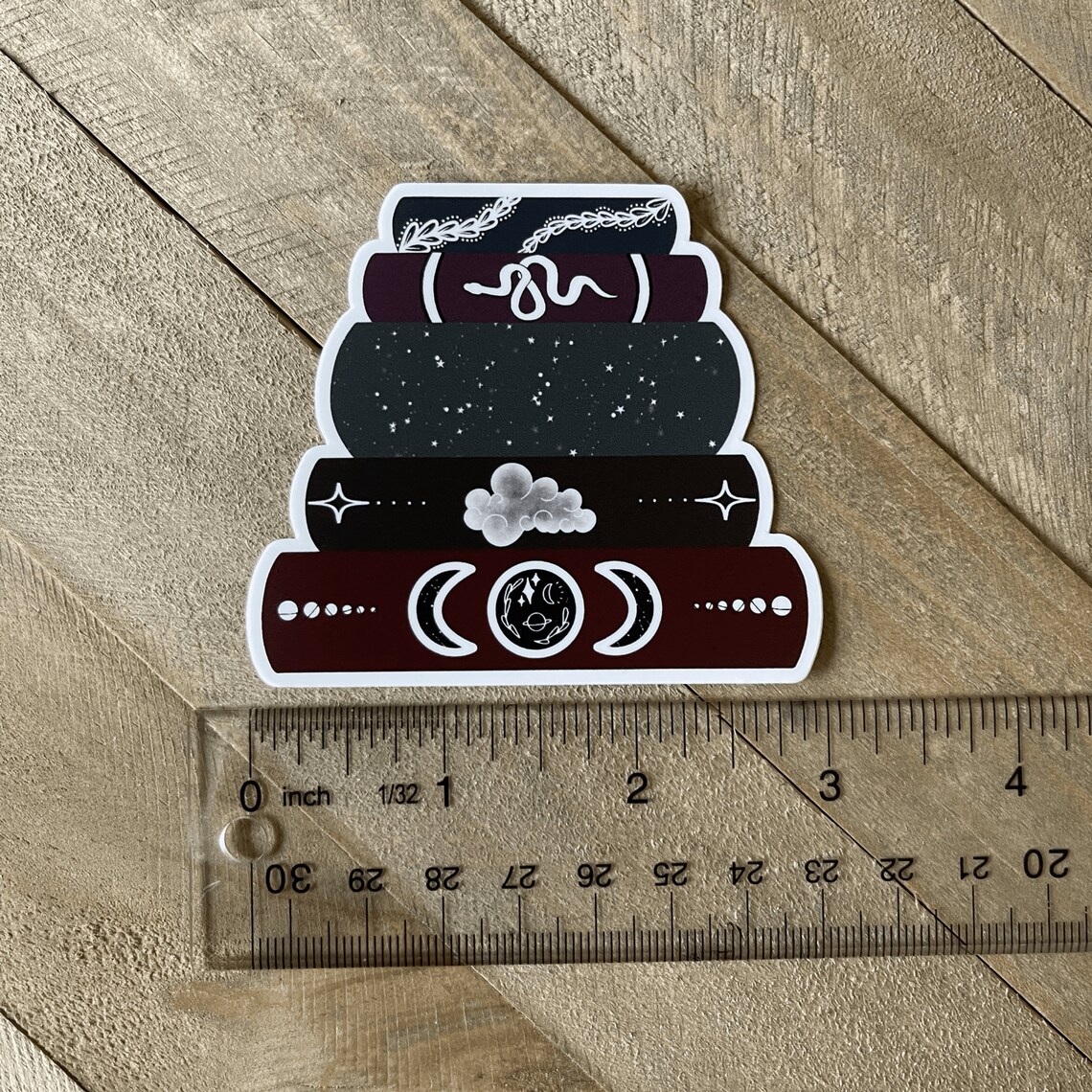 Magic Book Stack Sticker Bookish Sticker Waterproof Vinyl - Etsy