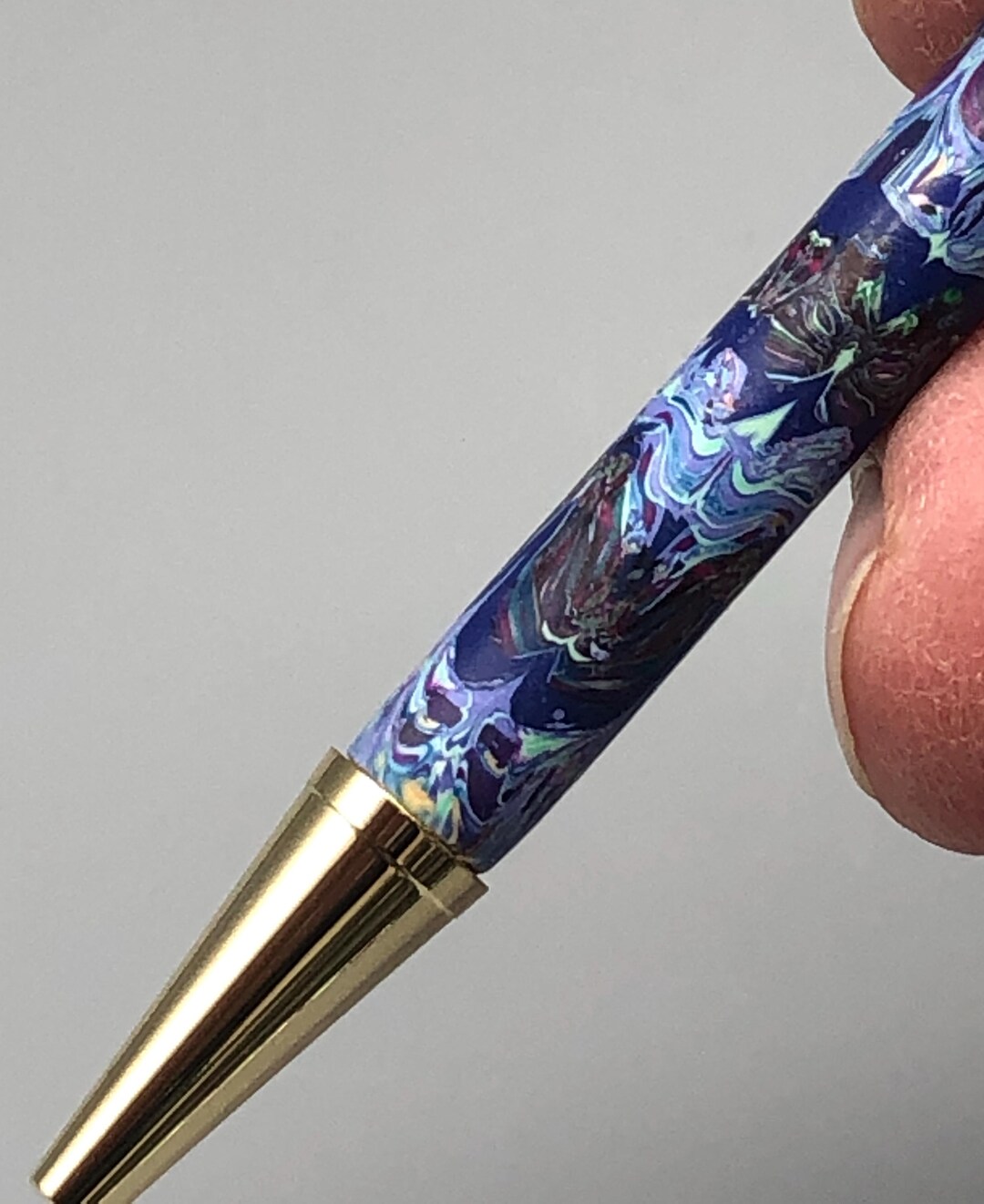 Elegant, One of a Kind Slimline Ink Pen With Intricate Polymer Clay ...