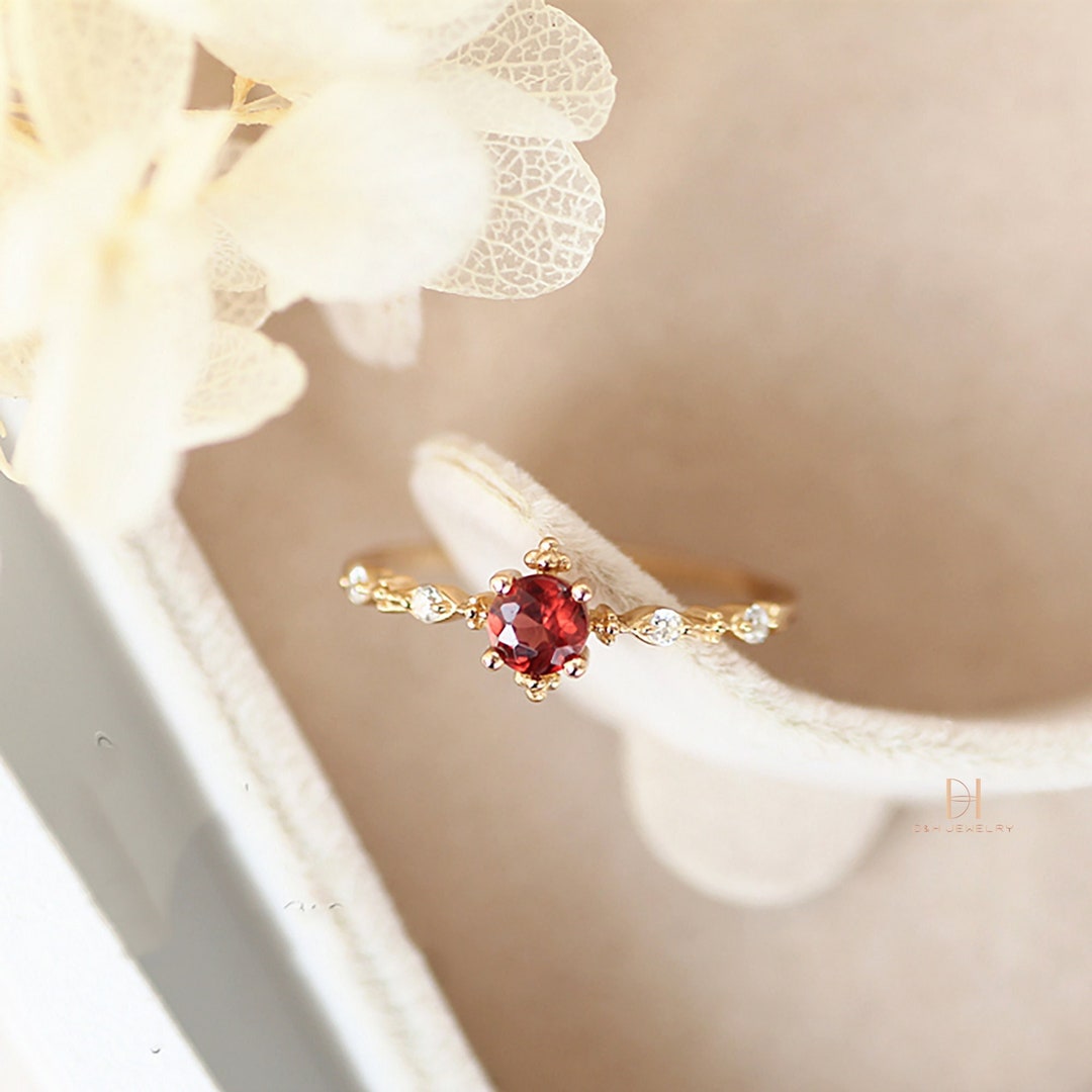 Natural Ruby, Wine Color, Rose Cut, Genuine Gemstone, 925 Sterling ...