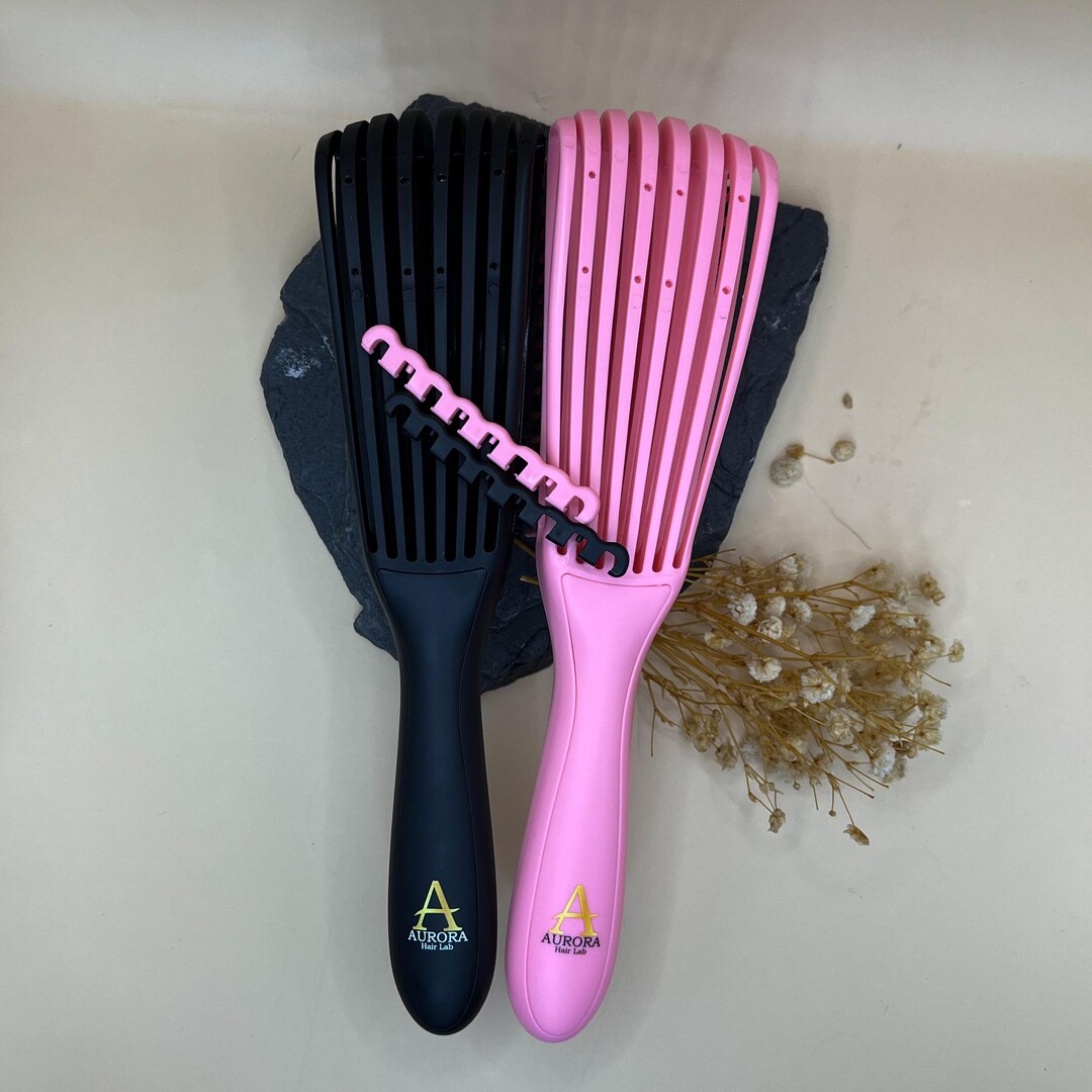 Aurora Professional Detangle Brush - Pink & Black, Ideal for ...
