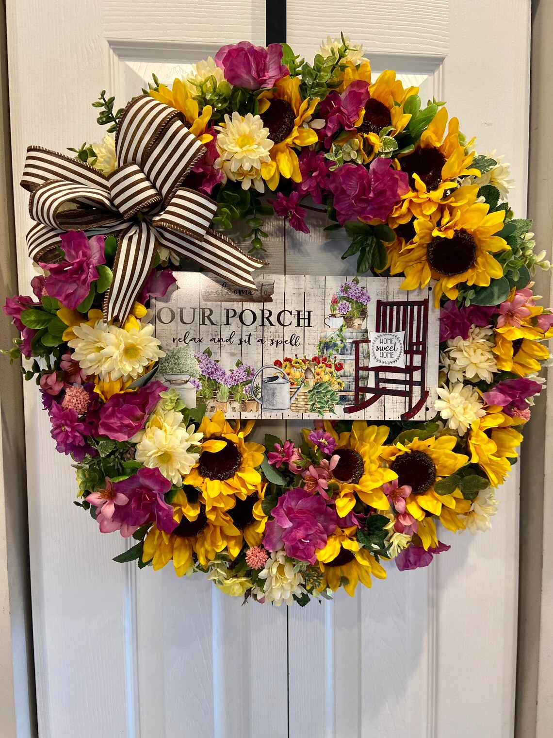 Spring Wreath, Summer Wreath for Front Door, Everyday Wreath, Summer ...