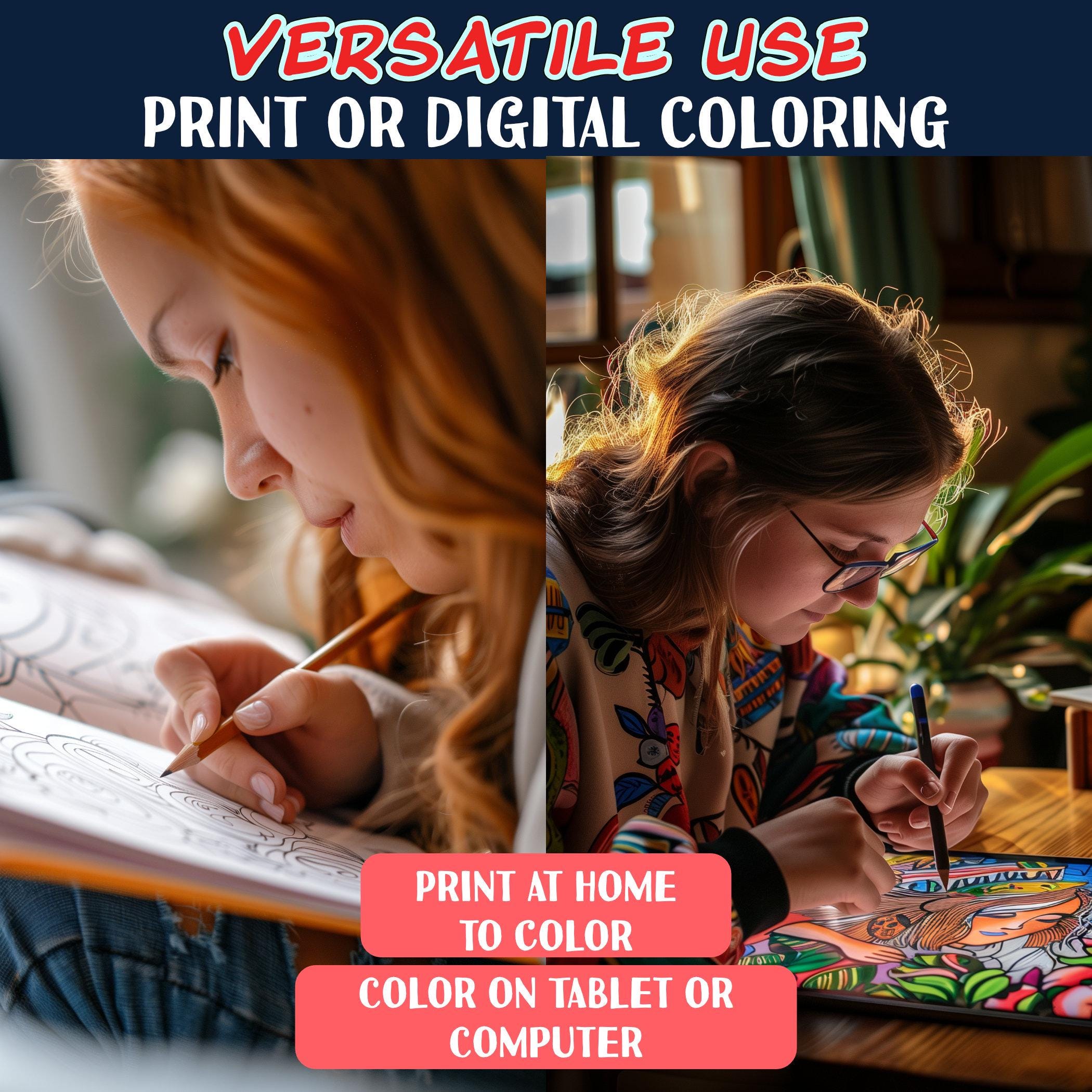 Galloping Colors - Premium Horse Coloring Page | Printable Adult and ...