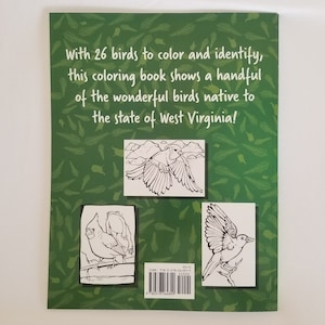 Birds of West Virginia Coloring Book - Etsy