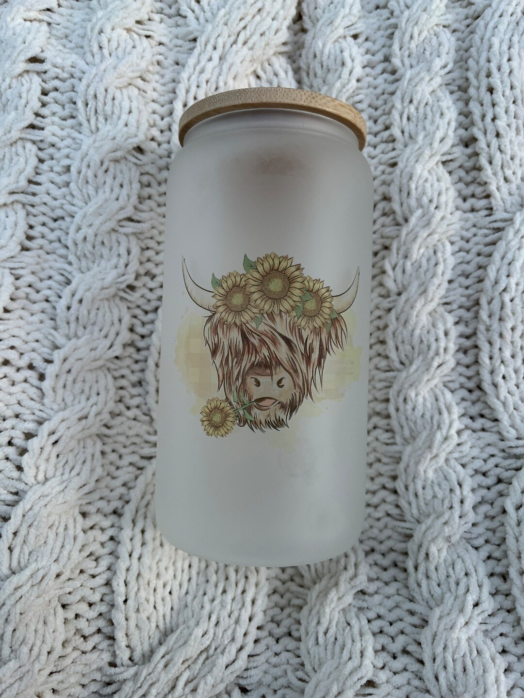Sunflower Yak Glass Beer Can Glass Soda Can Glass Iced Coffee Cup ...
