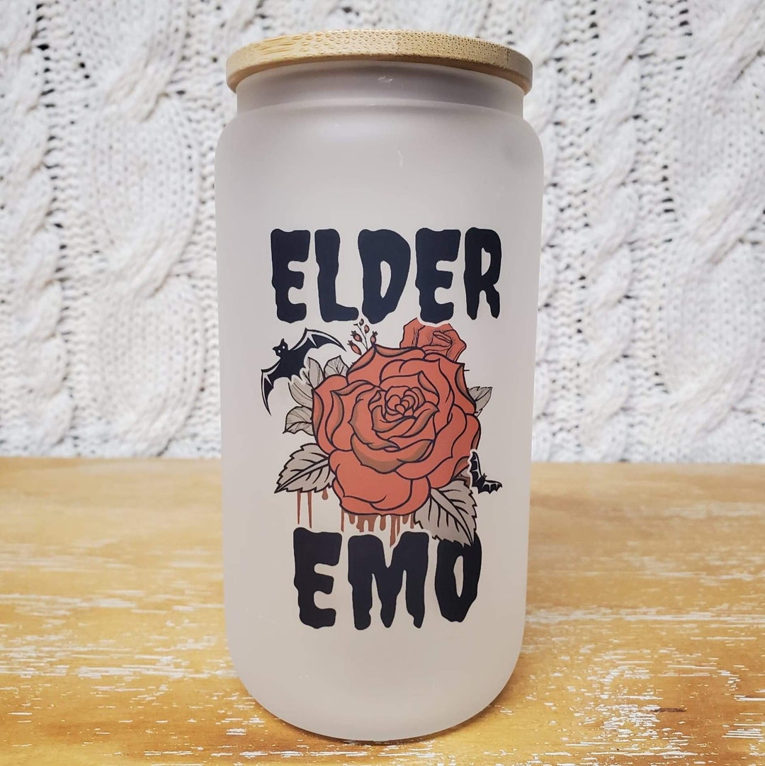 Elder Emo Glass Beer Can Glass Soda Can Glass Iced Coffee Cup ...