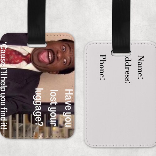 Dwight Schrute Luggage Tag the Office Luggage Tag Dwight - Etsy